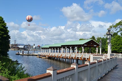 A Beautiful Day to Debut a New Bridge and Boat Dock at Downtown Disney ...