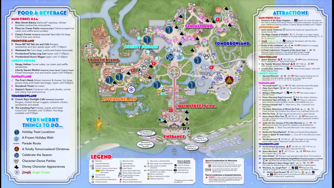 2014 Mickey’s Very Merry Christmas Party Map Now Available! | The Main ...