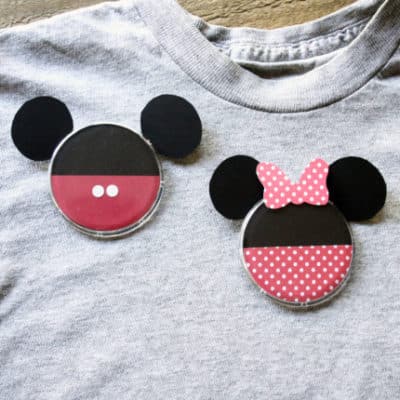 Mickey & Minnie DIY Buttons