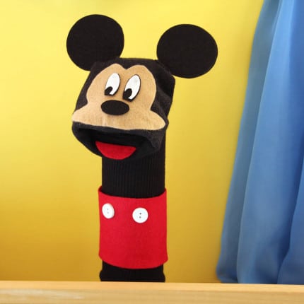 Mickey Mouse Sock Puppet Craft | The Main Street Mouse