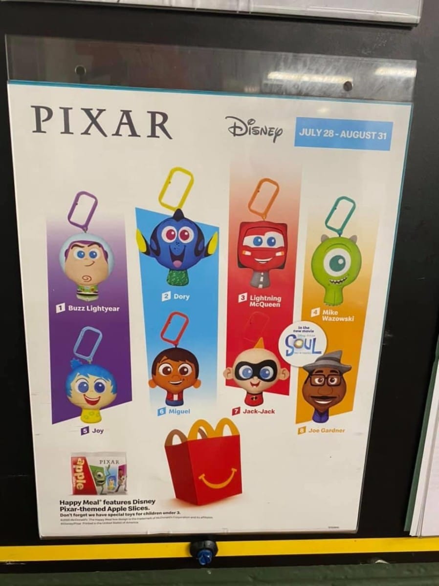 Mcdonalds Happy Meals Featuring Pixar Characters