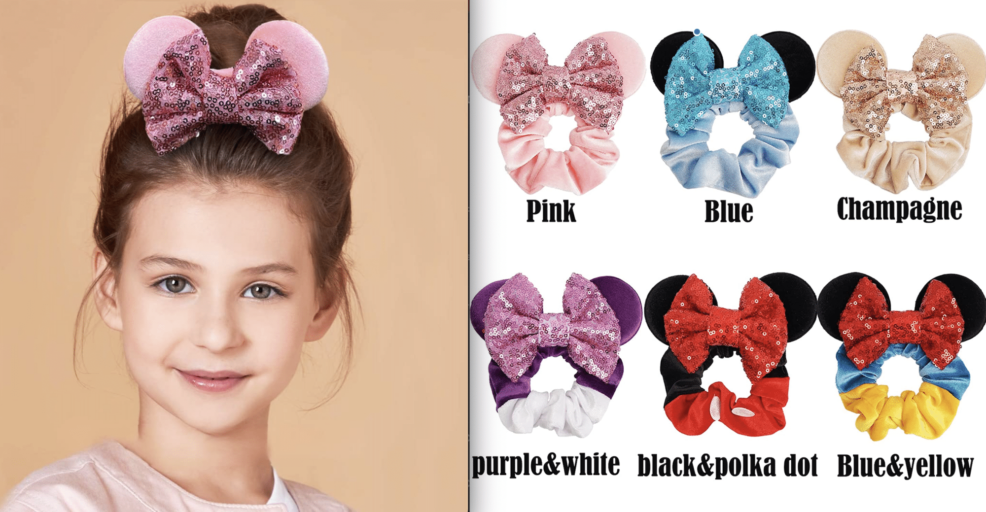 Rock Your Minnie Mouse Style with these Adorable Mouse Ears Scrunchies ...