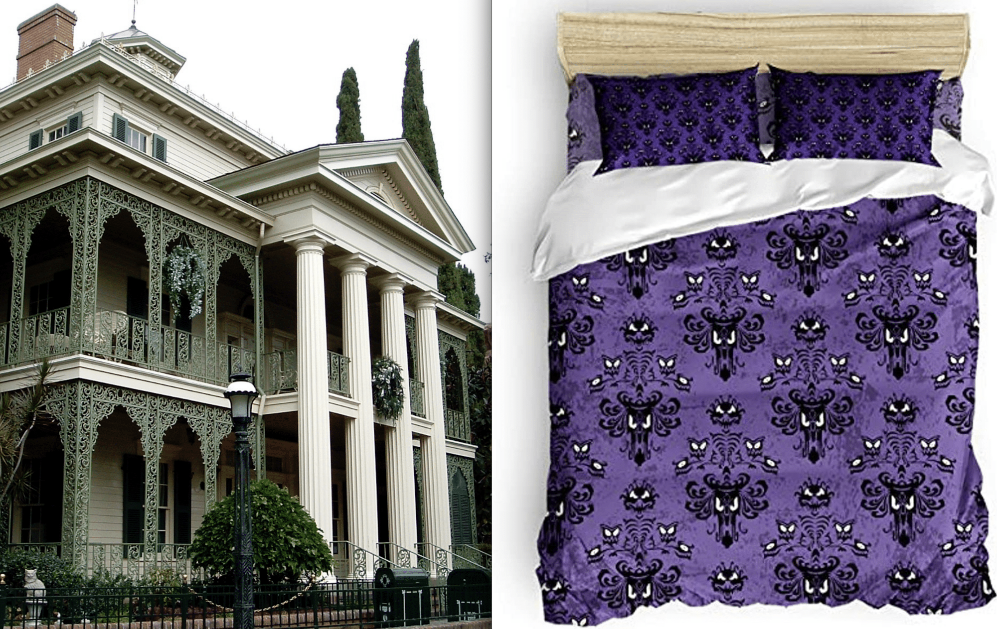 Slumber in Grim Grinning Style With This Haunted Mansion Bedding Set ...
