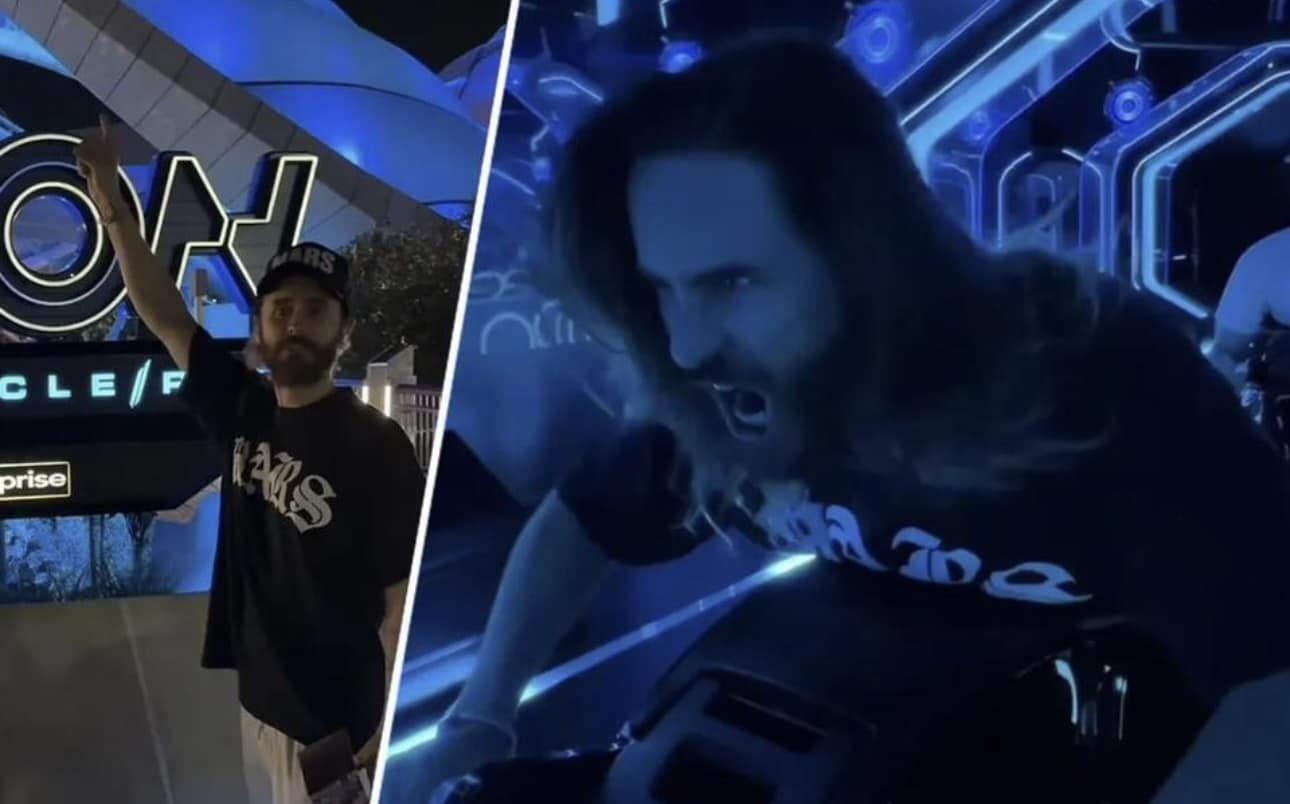 Jared Leto Takes on Disney World’s TRON Lightcycle Run! | The Main ...